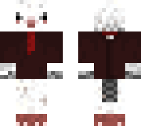 dove w/ brown suit top | Minecraft Skin