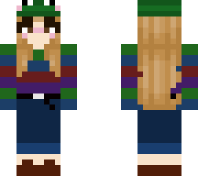 Frog hat girl | Minecraft Skin