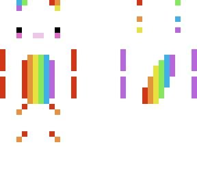 Rainbow Axolotl | Minecraft Skin