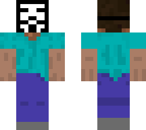 Steve wearing a hacker mask | Minecraft Skin