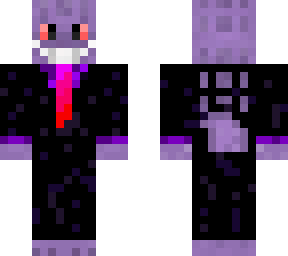 Gengar with a suit and mega gengar tie | Minecraft Skin