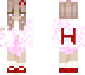 pink and red flowergirl | Minecraft Skin