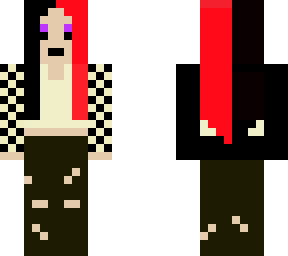 E-girl with split hair dye | Minecraft Skin