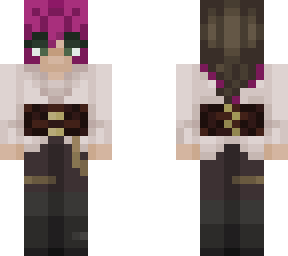 pink bands and corset | Minecraft Skin