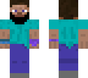 Dripped out bearded steve with bandanna on wrist | Minecraft Skin