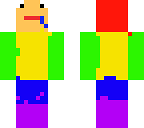Rainbow Noob | Minecraft Skins