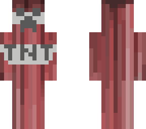 Pastel tnt red creeper | Minecraft Skin