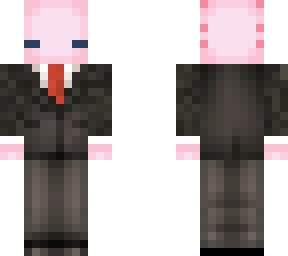 Axolotl In A Suit | Minecraft Skin