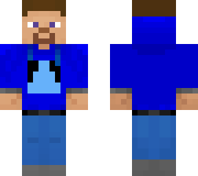 Blue Dev Steve w/ Triangle Logo | Minecraft Skin