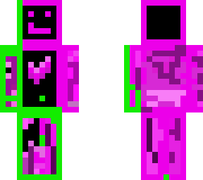 Green And Pink Skeppy | Minecraft Skin