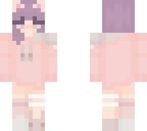 Pink Cat-Girl | Minecraft Skin