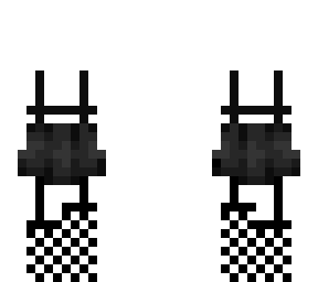 Black skirt base with straps and tights | Minecraft Skin