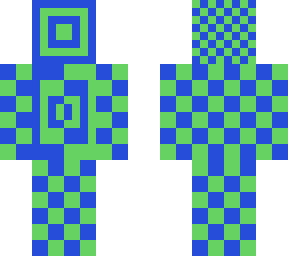 Green and Blue Checkered guy Mk. 2 | Minecraft Skin