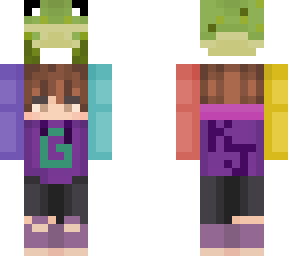 Mini Karl Jacobs Holding A Frog | Minecraft Skin