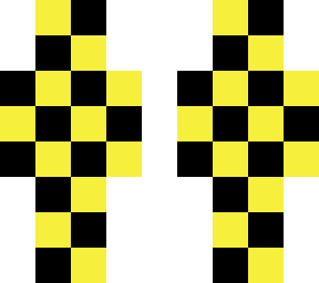 Yellow and Black Checker Skin | Minecraft Skin
