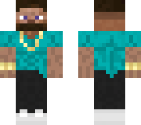 Buff bearded Steve with da AirPod pros | Minecraft Skin