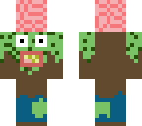 PvZ 2 Crazy Dave & Zombie | Minecraft Skin