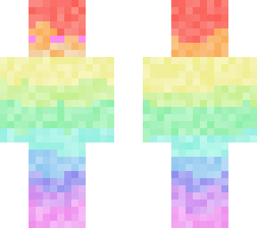 Rainbow axolotl | Minecraft Skin