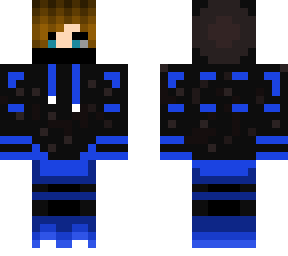 Blue Ninja Boy with Accents | Minecraft Skin