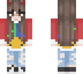 Vibrant Colorblock Polo Girl | Minecraft Skin