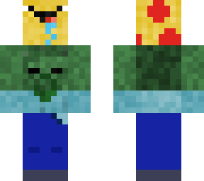zombie holding pizza head | Minecraft Skin