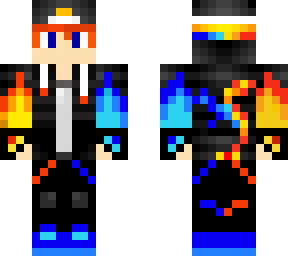 Cool Fire and Ice Boy | Minecraft Skin