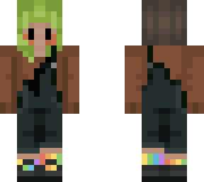 GREEN HAIR BEADY EYES | Minecraft Skin