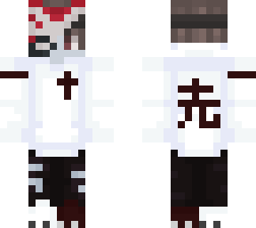 Japanese Boy w/ Kitsune Mask | Minecraft Skin