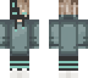 Teal bunny mask boy | Minecraft Skin