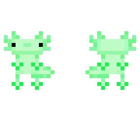 Green axolotl | Minecraft Skin