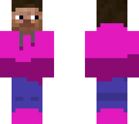 Magenta Hoodie Steve Minecraft Skins