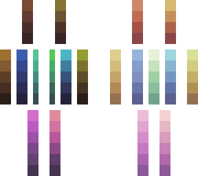 More hue shift palettes | Minecraft Skin