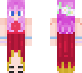 Red dress girl | Minecraft Skin