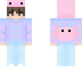 Blue axolotle | Minecraft Skin