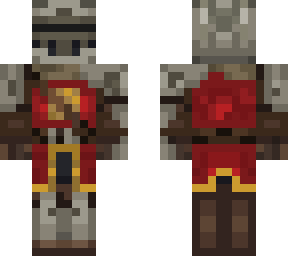 Knight Armor (red) | Minecraft Skin