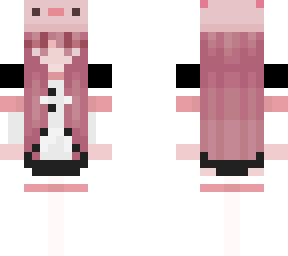 maid dress axolotl | Minecraft Skin