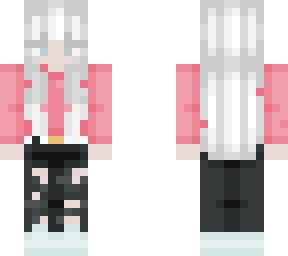 White Hair girl | Minecraft Skin