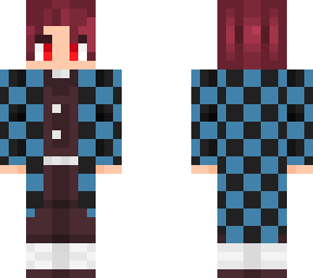 tanjiro demon slayer blue | Minecraft Skins