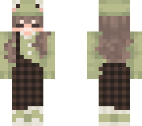 Aesthetic cute frog girl | Minecraft Skin