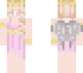 angel gray grey blonde blond ginger pink gold braid halo wings dress ...