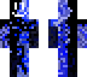 Blue and Black Corruption Skin | Minecraft Skin