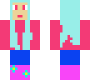 girl pink and blue | Minecraft Skin