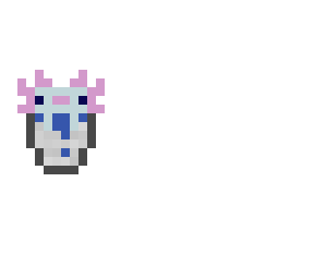 Cute Cyan Axolotl in a bucket | Minecraft Skin