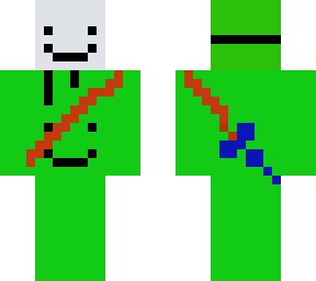 Dream with sword and dream hoodie | Minecraft Skin