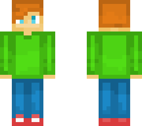 improved ginger green jumper | Minecraft Skin