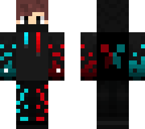 Red And Blue Neon Boy | Minecraft Skin