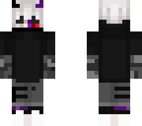 White haired corrupted Anime Boy | Minecraft Skin