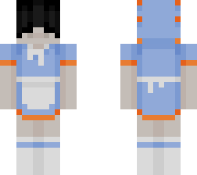 rare axolotl maid boy | Minecraft Skin