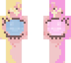Sailor Moon & Chibiusa Pixel Art | Minecraft Skin