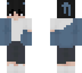 Cute Aesthetic Blue Eboy | Minecraft Skin